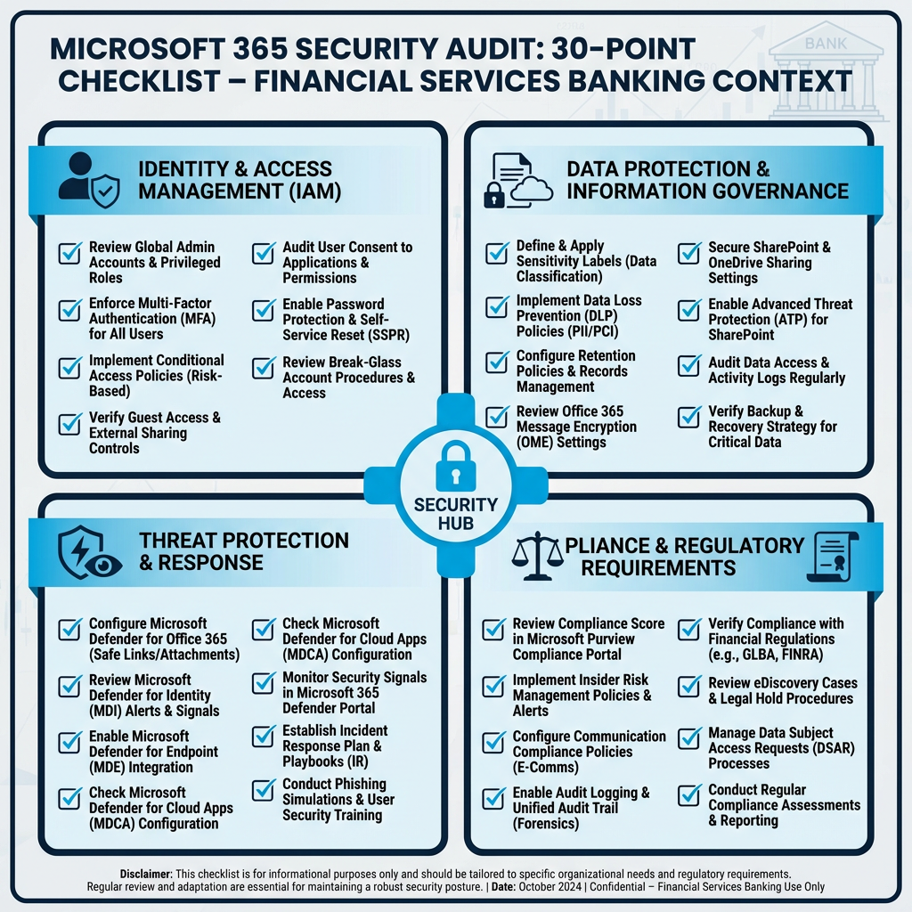 Microsoft 365 Security Audit Checklist for Community Banks